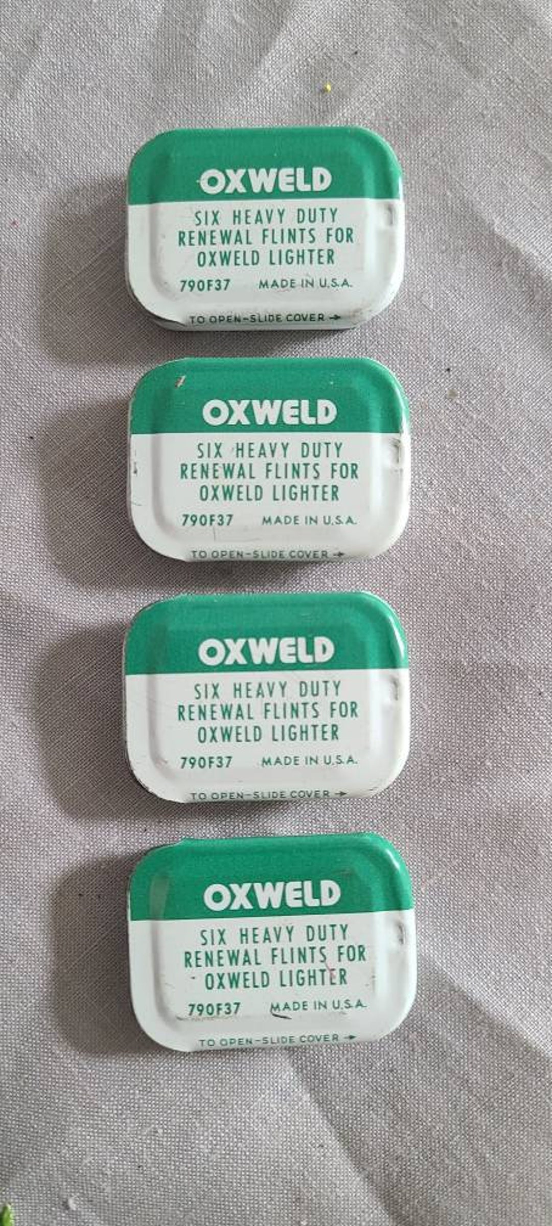 4 Vintage Oxweld Heavy Duty Renewal Flint Containers. - Etsy