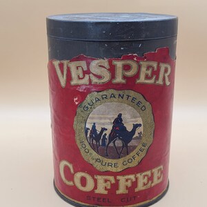 Vintage Vesper Coffee Can - Etsy