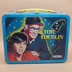 Vintage Mr. Merlin Metal Lunch Box - Etsy