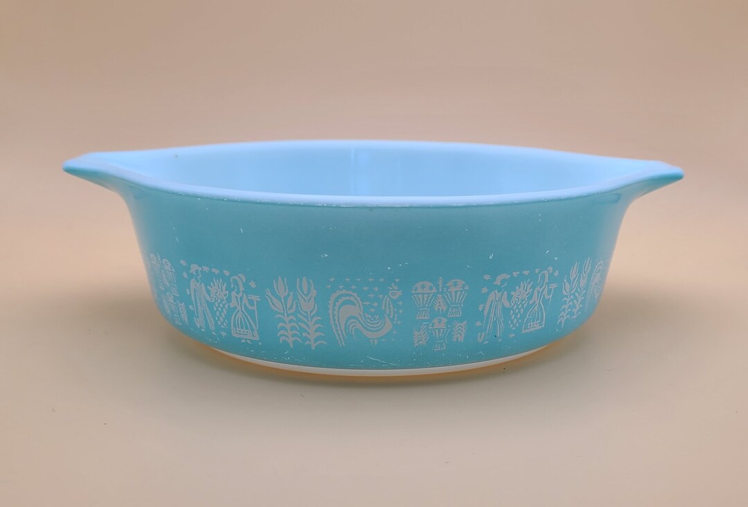 Vintage Turquoise Butterprint Pyrex Casserole Dish - Etsy