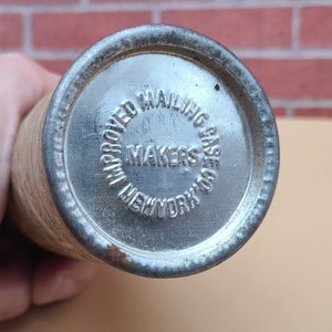 Vintage Cardboard and Metal Mailing Tube - Etsy