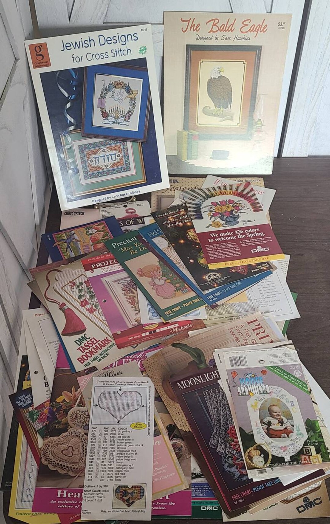 Lot of 50 Cross Stitch Pattern Leaflets. - Etsy