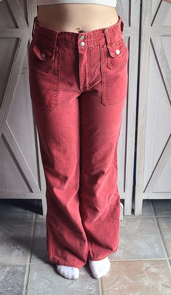 Vintage Light Red Colored Jeans - Gem