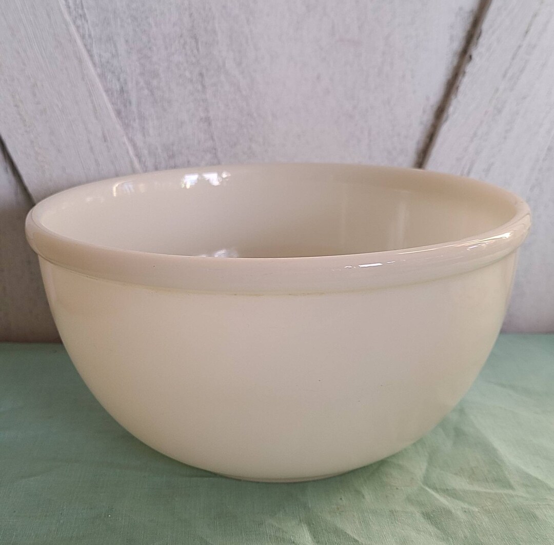 Vintage White Fire King Mixing Bowl. - Etsy