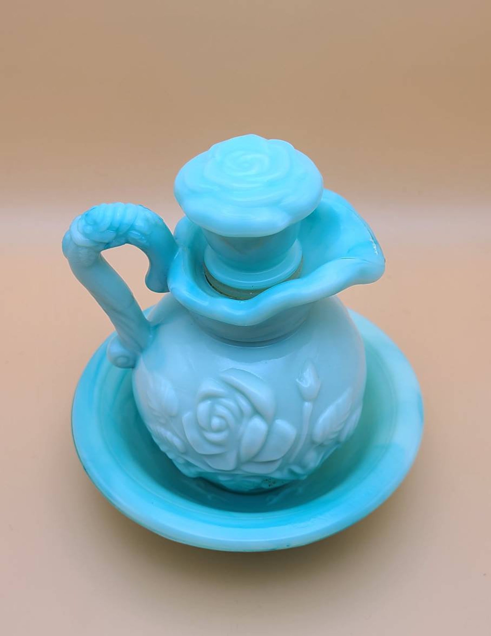 Vintage Empty Avon Floral Pitcher and Bowl - Etsy