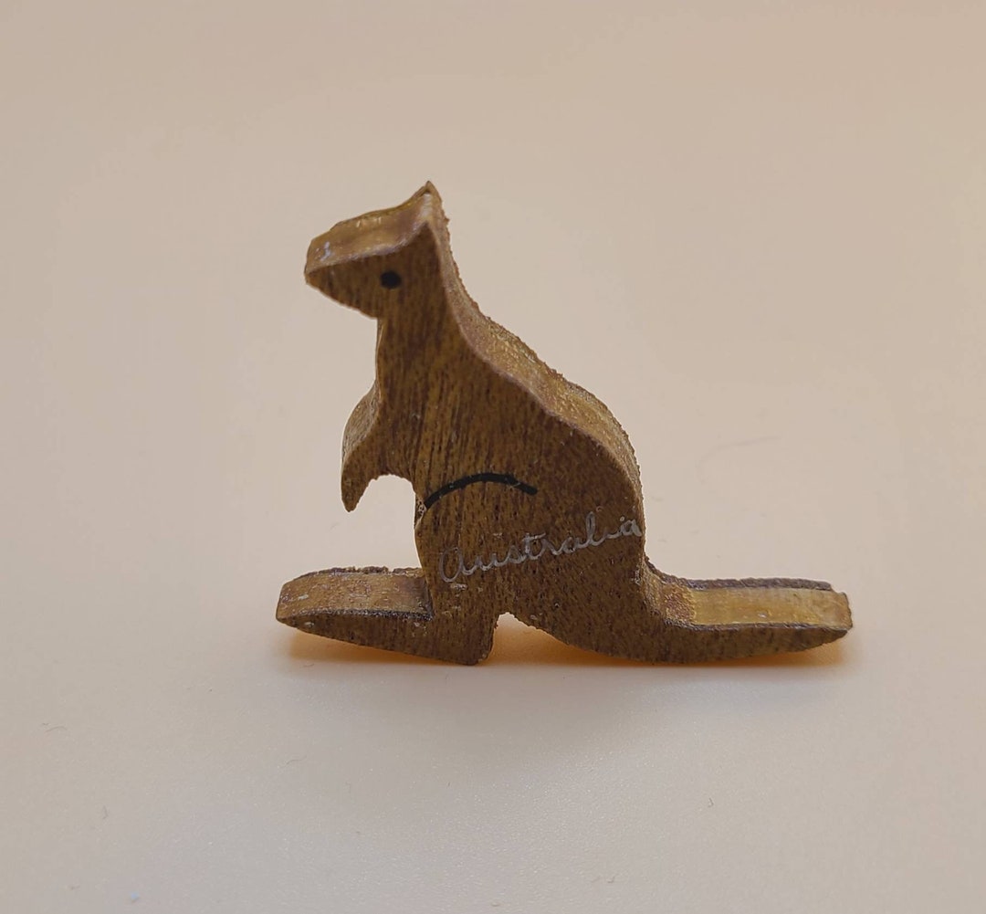 Vintage Wood Kangaroo Pin - Etsy