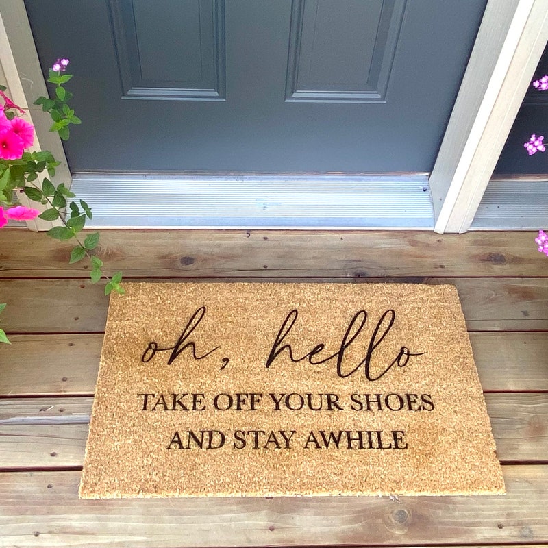 Shoes off Doormat - Etsy