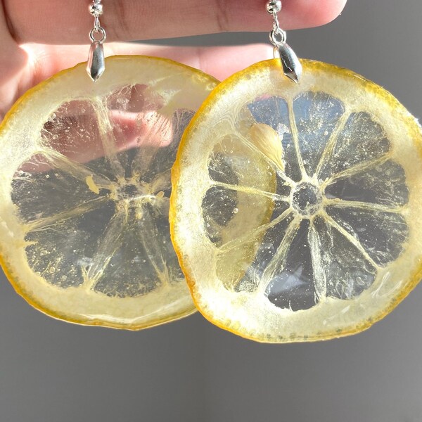 Lemon Earrings - Etsy