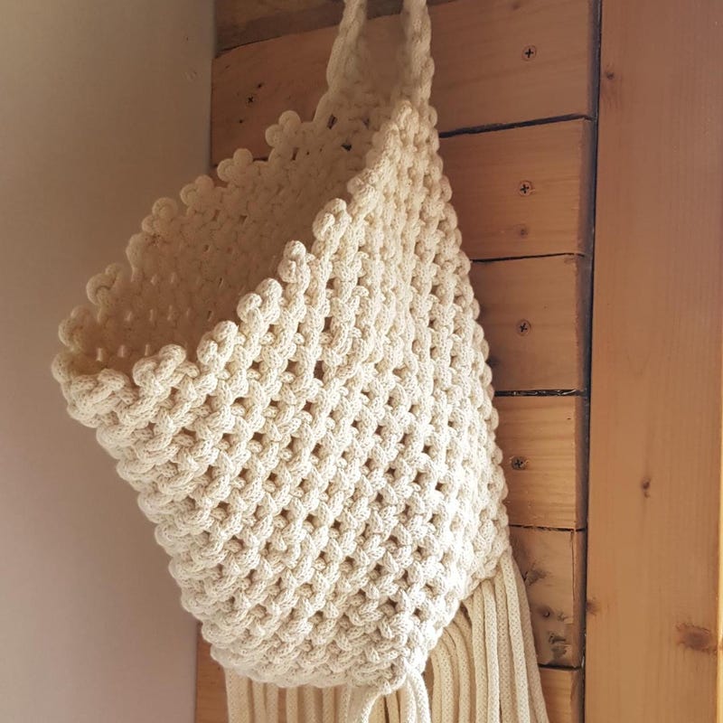 Macrame Wall Basket - Etsy