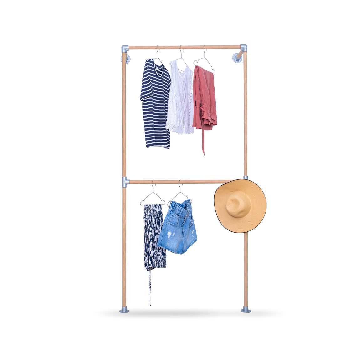 Wooden Clothes Rack Made of Oak for Wall Mounting L Coat Rack - Etsy