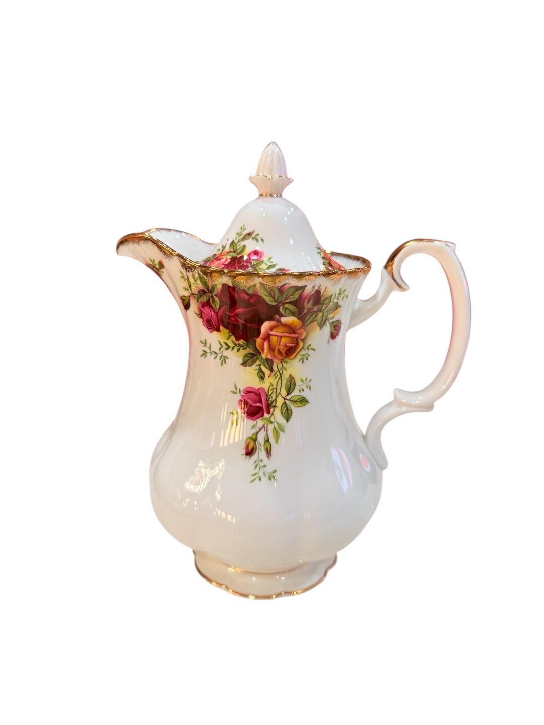 Royal Albert Old Country Rose Hot Water Pitcher Jug With Lid Bone China ...