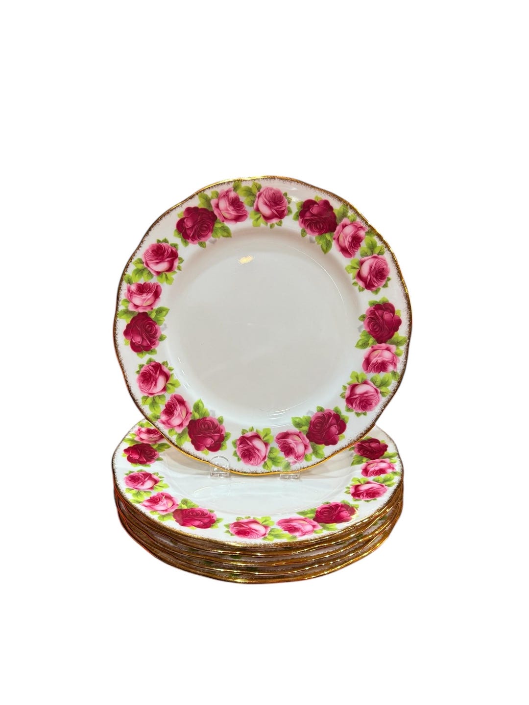 Royal Albert “old English Rose“ Pattern Set of 6 Dinner Plates 10 1/8 ...