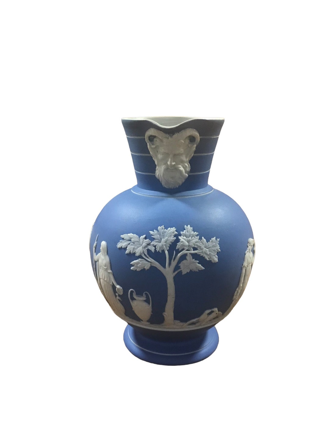 As is Large Antique Wedgwood Jasper Ware Doric Jug Pitcher 8.5” Tall ...