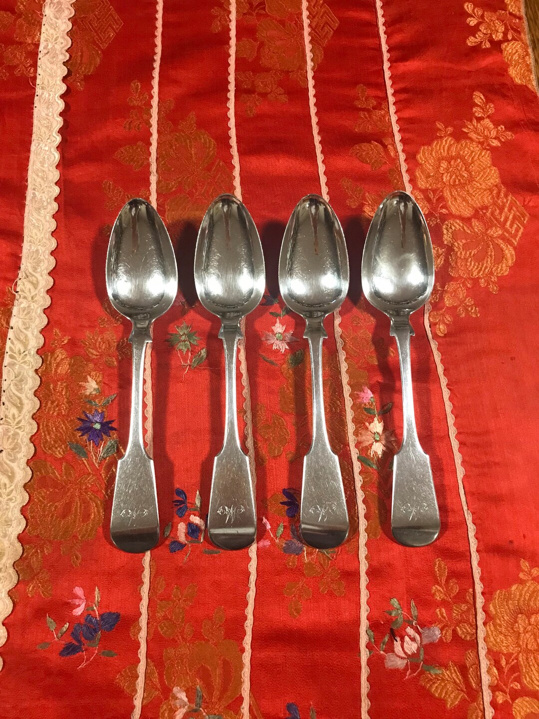 Set of Four Sterling Silver Hallmarks C1803 Newcastle England Dinner ...