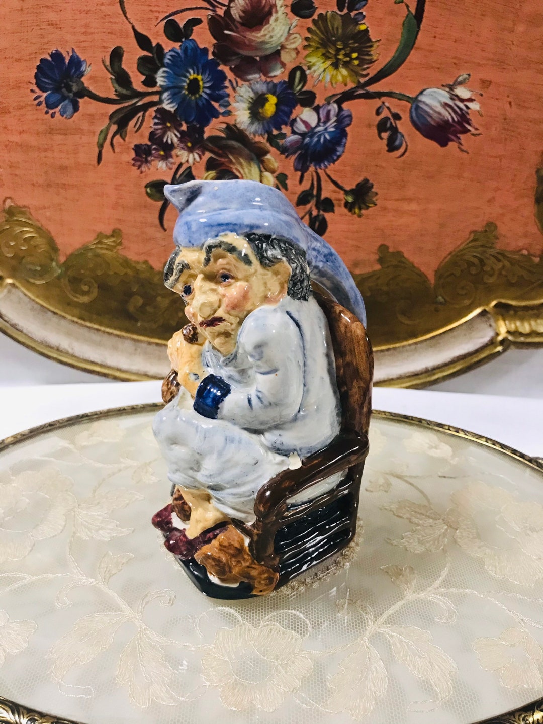 Vintage Burleigh Ware England Figurine “ Scrooge” Toby Jug, Collectible ...