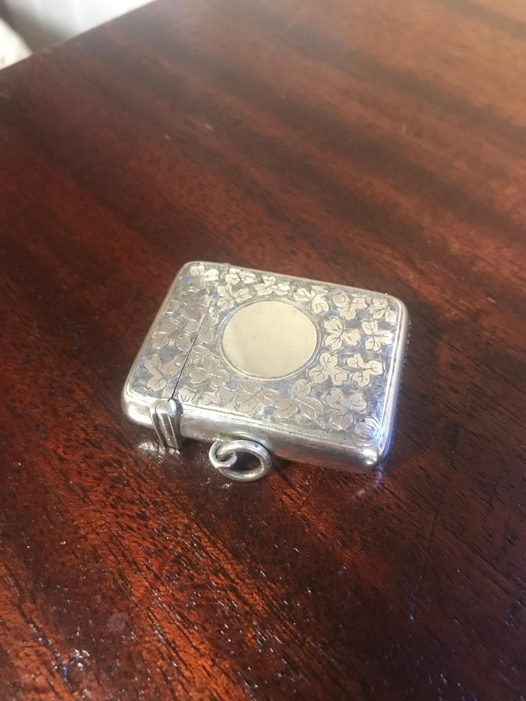 Collectible English Ornate Full Hallmarks Sterling Silver Match Safe ...