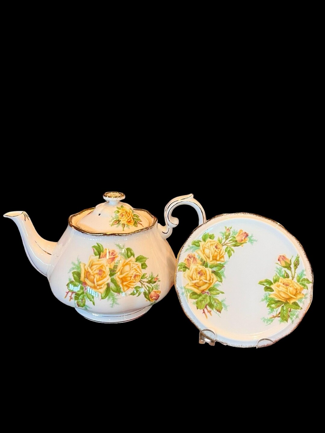 Vintage Royal Albert “ Tea Rose” Yellow Rose Tea Pot Large 6 Cups Size ...