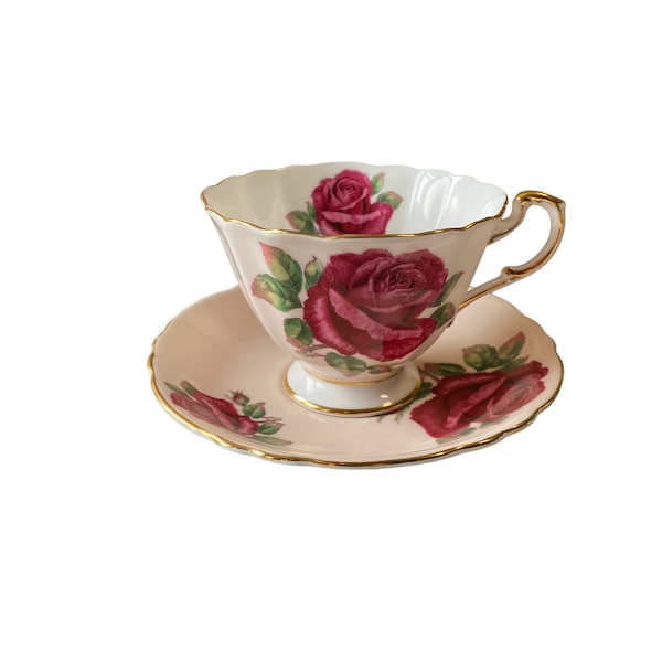 Red Rose Tea Cup - Etsy