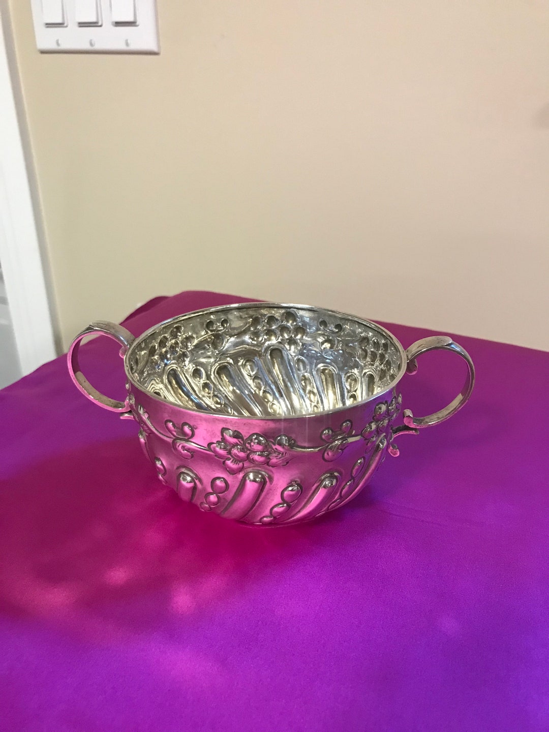 Antique Hallmarked Sterling Silver C 1900 Sheffield Bowl 143 Grams, 4 ...