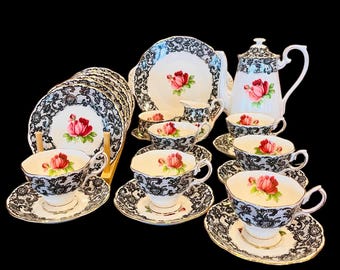 Magnificent Complete Tea Set of Royal Albert “senorita” 25 Pc for 6 ...