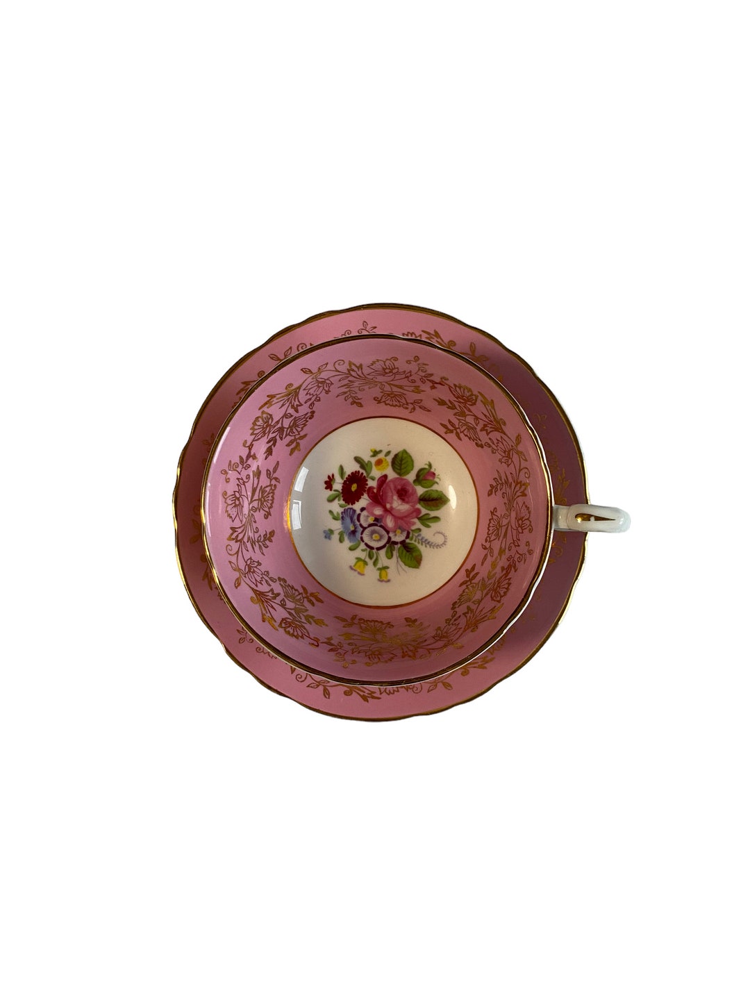 Vintage Paragon Pink Tea Cup and Saucer With Pink Floral Centre - Etsy