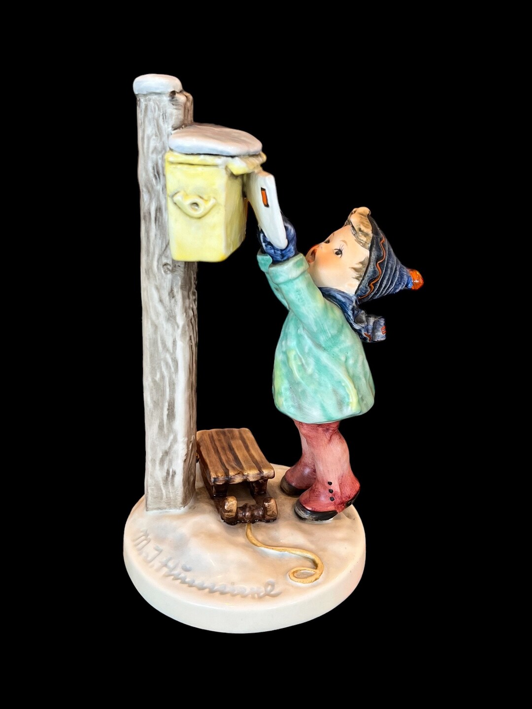 Vintage Large Hummel Porcelain Figurine “letter to Santa Claus ” 7 1/4 ...