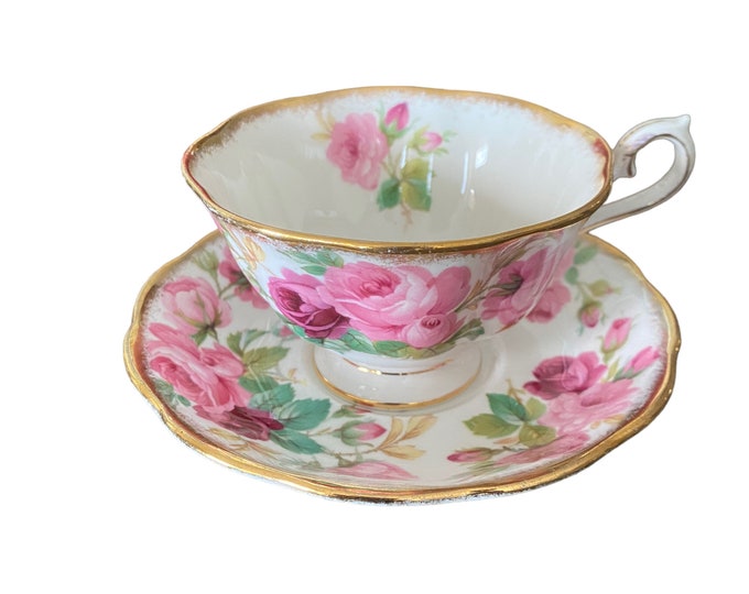 Vintage Royal Albert Princess Anne Avon Shaped Pink Rose Tea Cup and ...