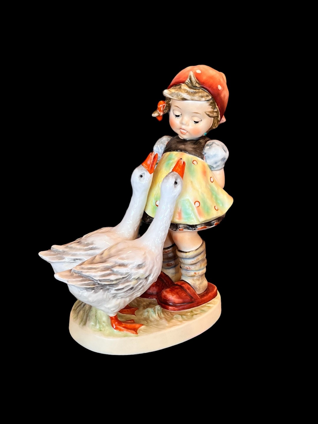 Rare Vintage Large Hummel Figurine 47/ II “goose Girl” 7 1/2” High ...
