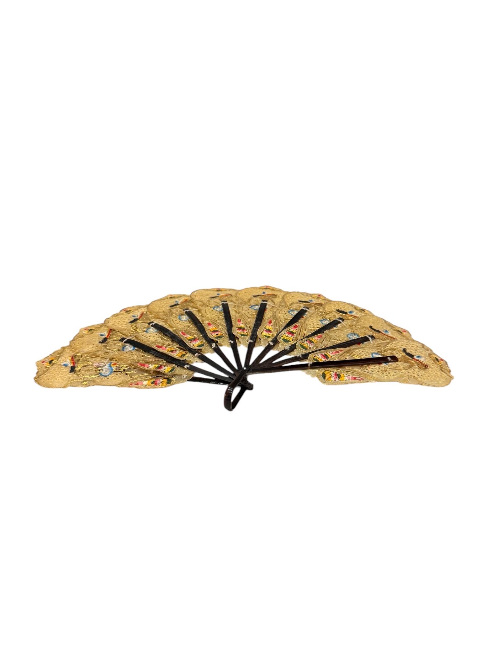 Antique/vintage Indonesian Hand Fan 14” L X 9” W Java Wayang Puppet ...
