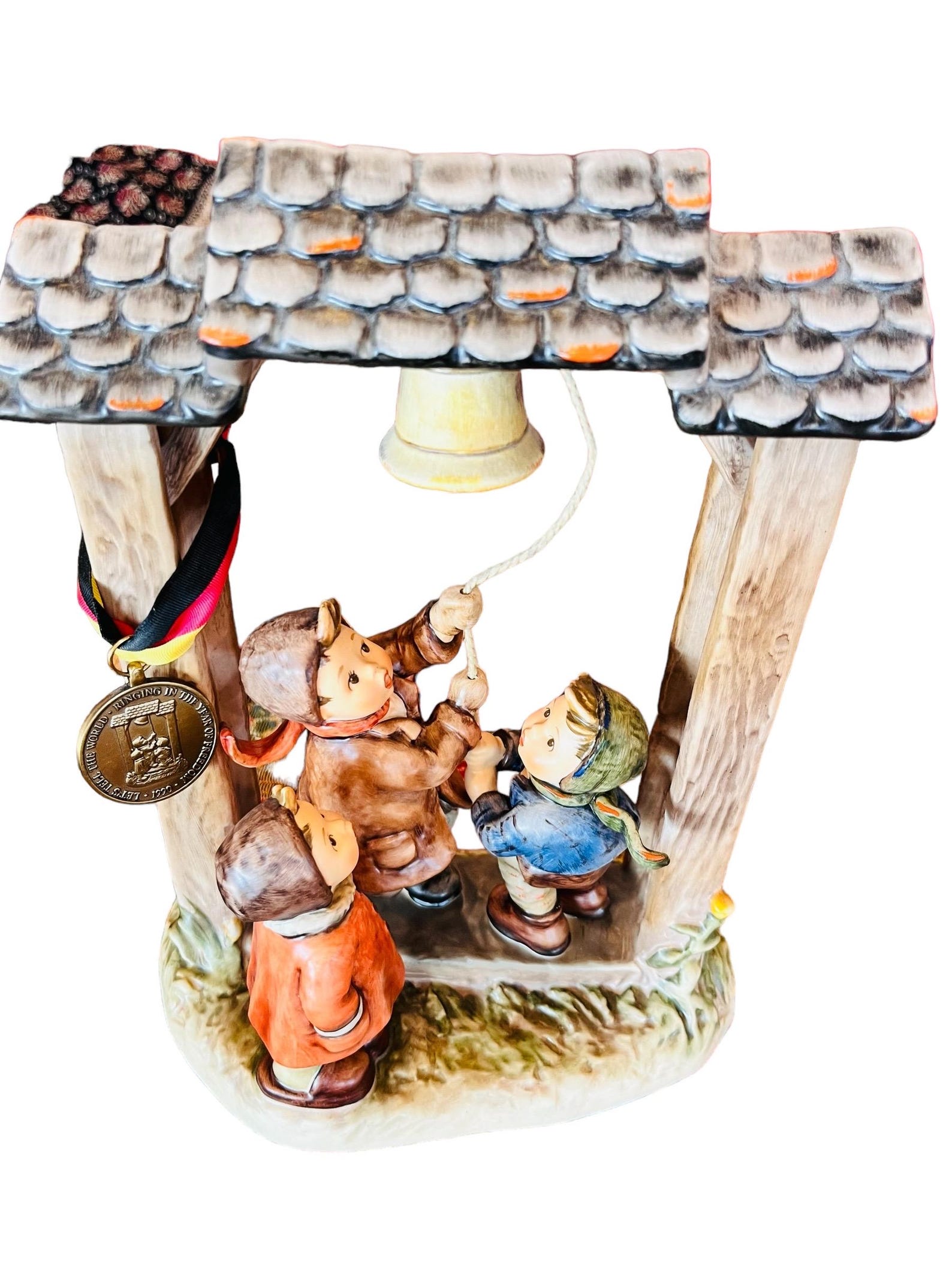 Vintage Large Hummel Porcelain Figurine “let’s Tell the World ” 10 1/2 ...