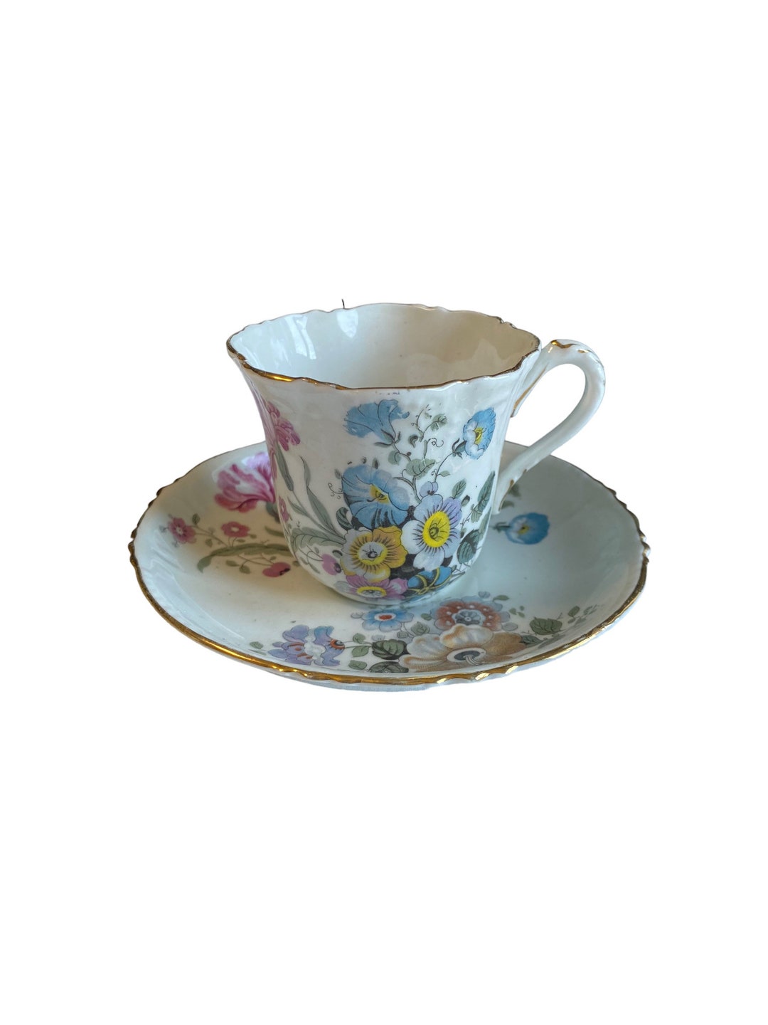 Vintage English Atlas Tea Cup and Saucer, Collectible English Bone ...
