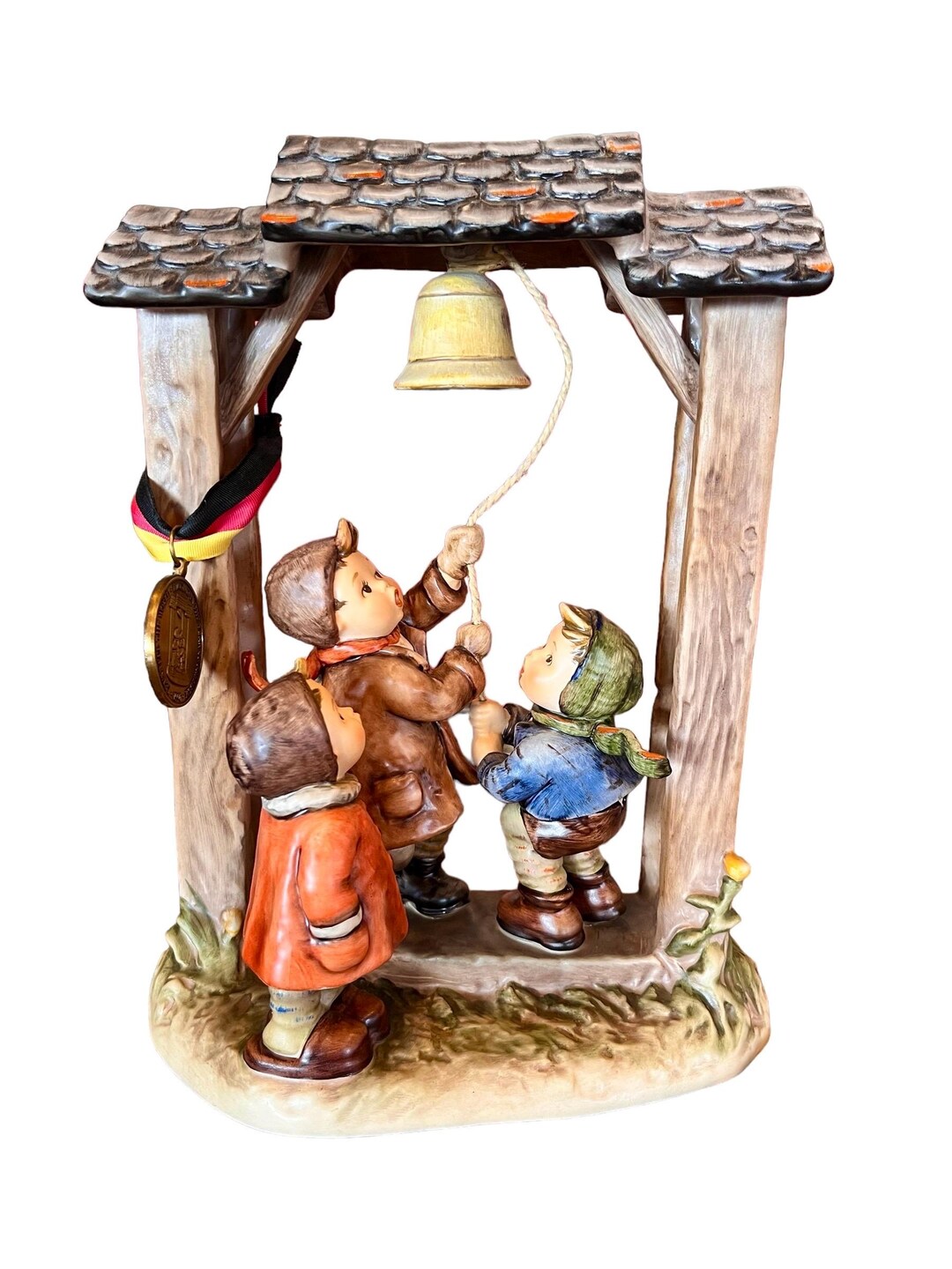 Vintage Large Hummel Porcelain Figurine “let’s Tell the World ” 10 1/2 ...