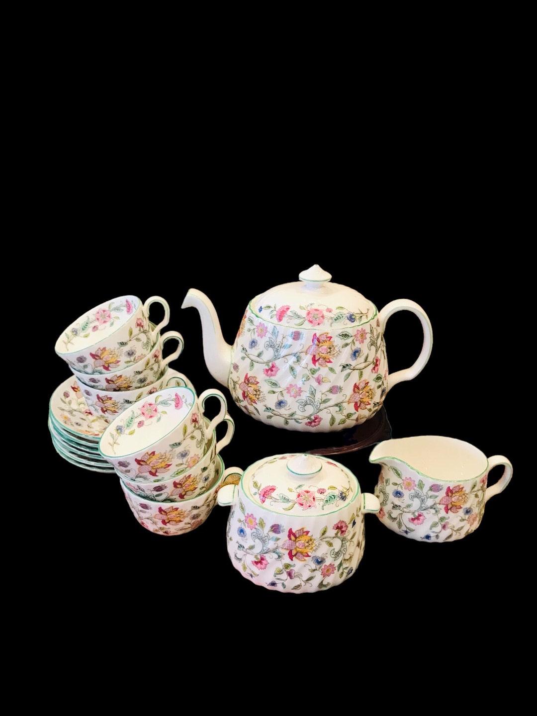 Set of 17-PC Vintage Minton haddon Hall Bone China England, Gorgeous ...