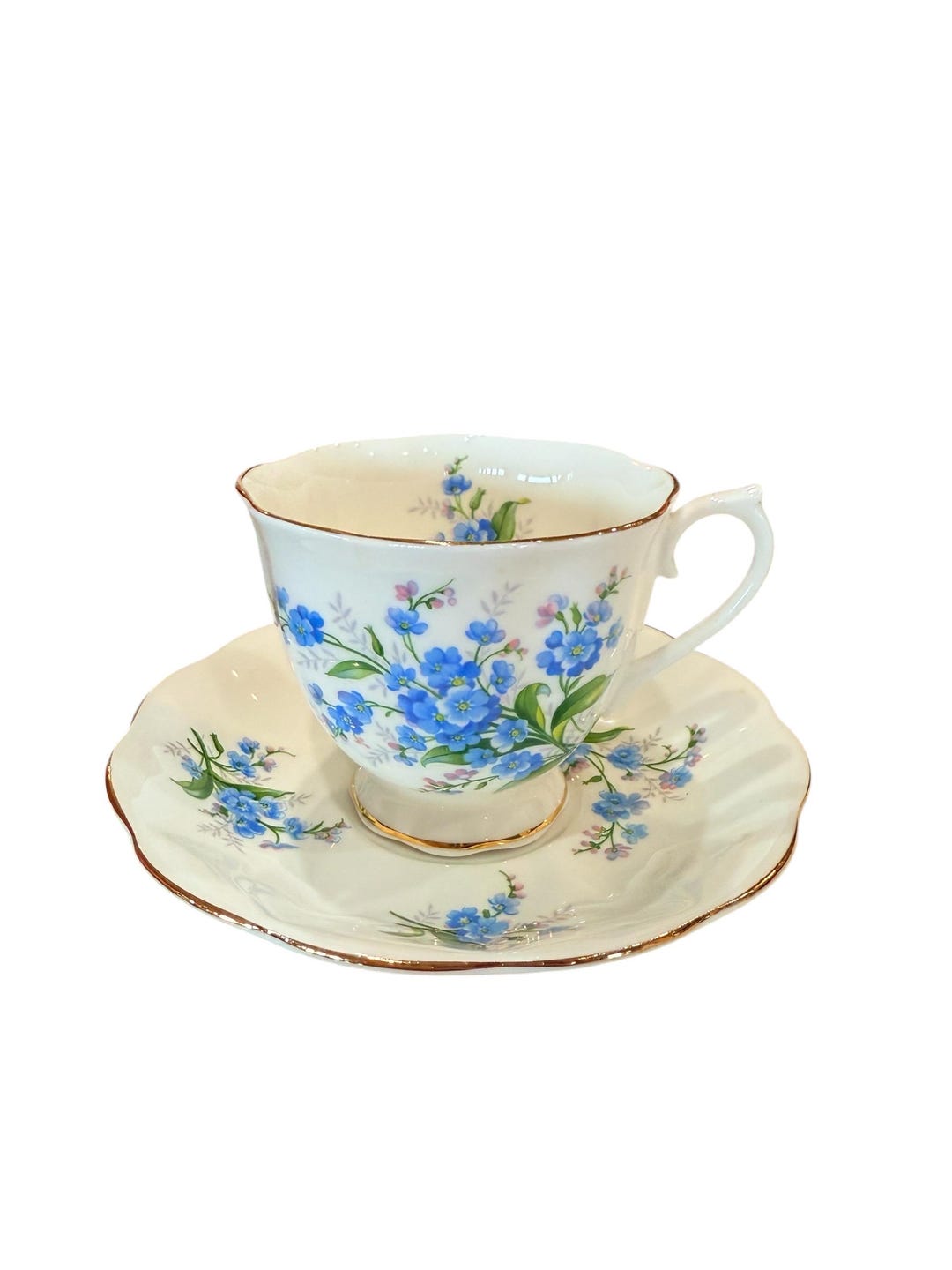 Royal Albert Forget Me Not Tea Cup and Saucer Bone China England, Mint ...