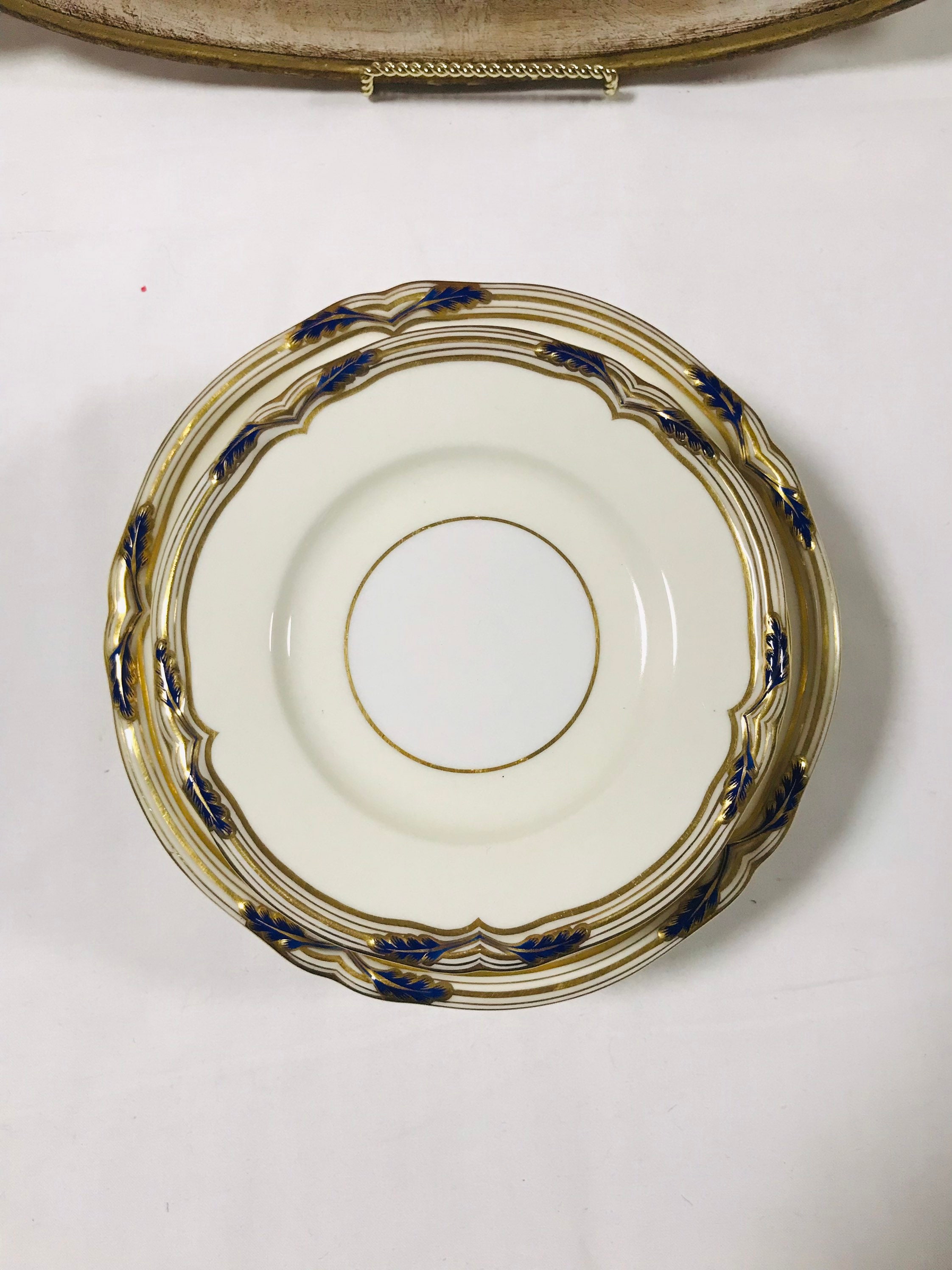 Vintage Set of 12 Minton England Plates Heavy Raised Gold - Etsy