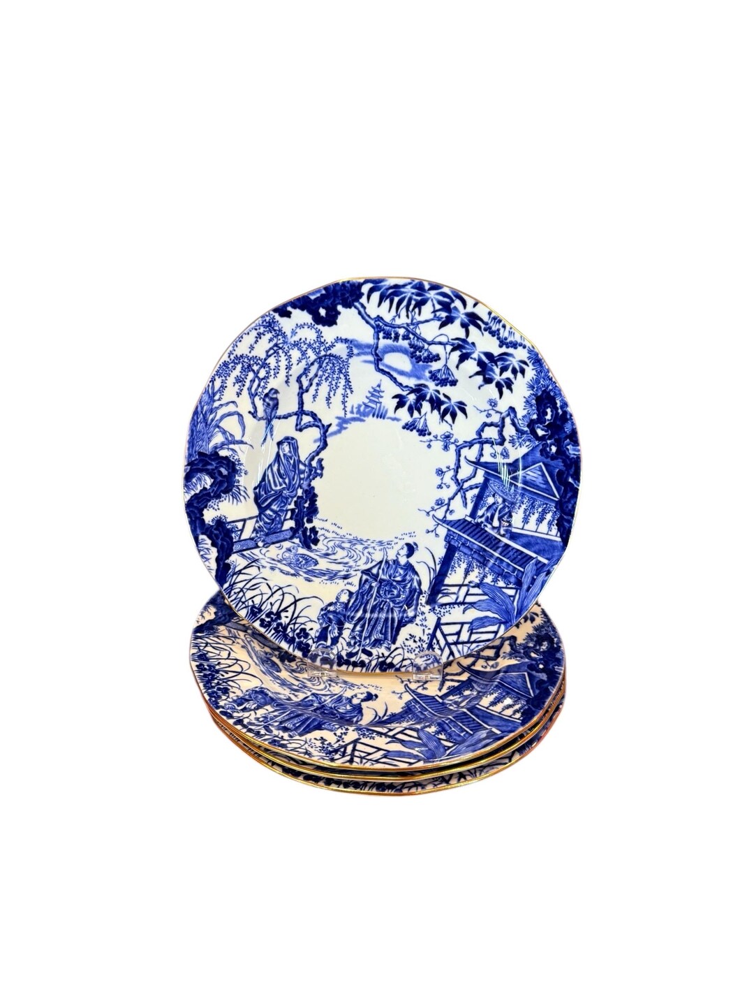 Royal Crown Derby Mikado Pattern Set of 4 Luncheon Plates 9” Diameter ...