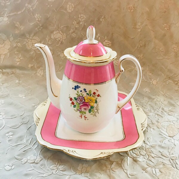 Pink Tea Pot - Etsy