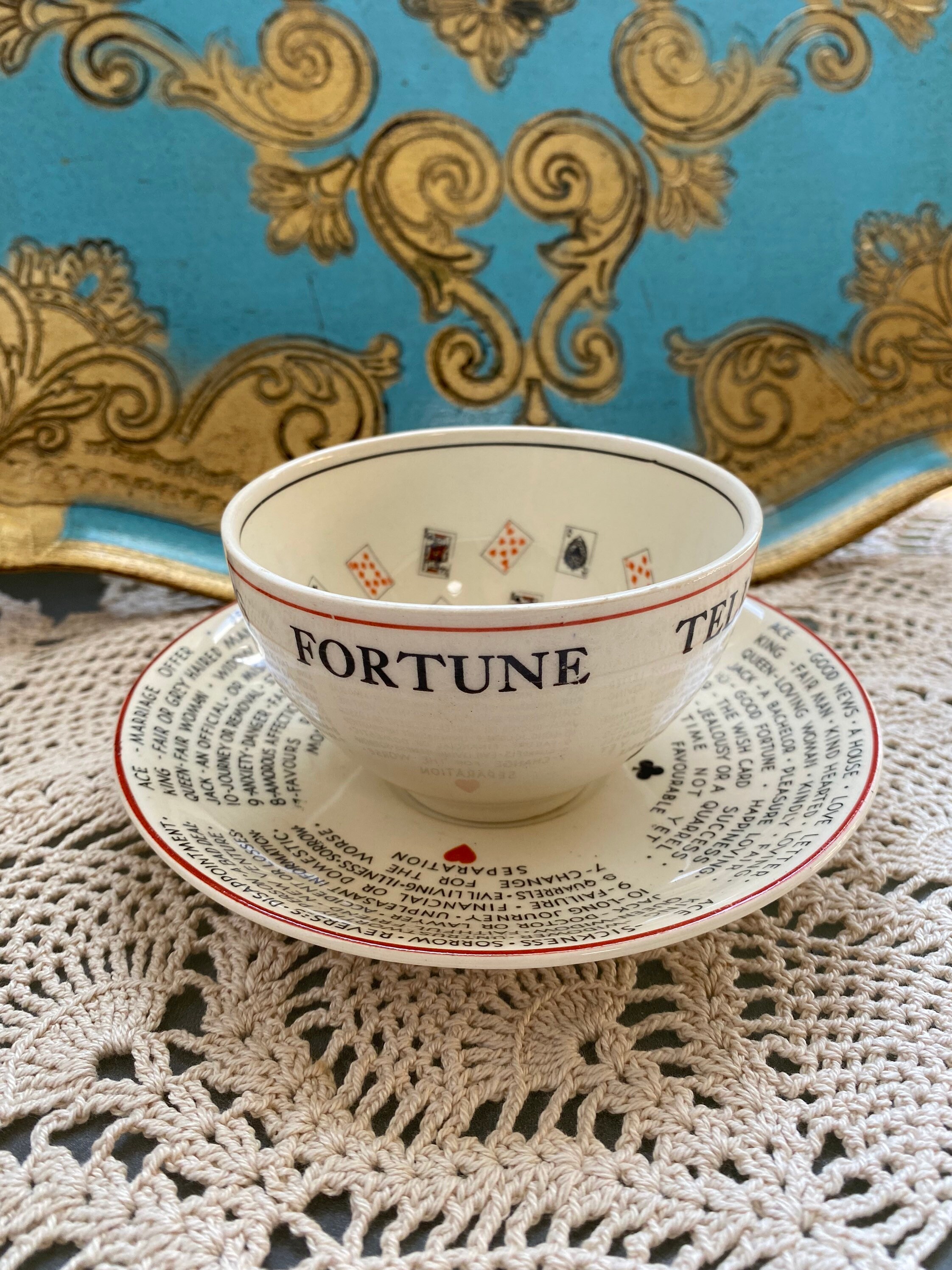 Rare Gypsy Teresas Fortune Telling Cup & Saucer 1920s JG - Etsy