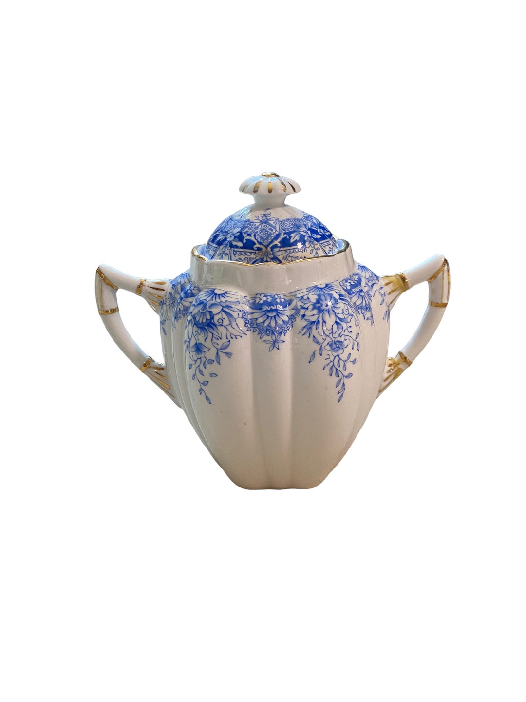 As is - Rare Wileman Foley Pre Shelley Blue and White 6231 Double ...