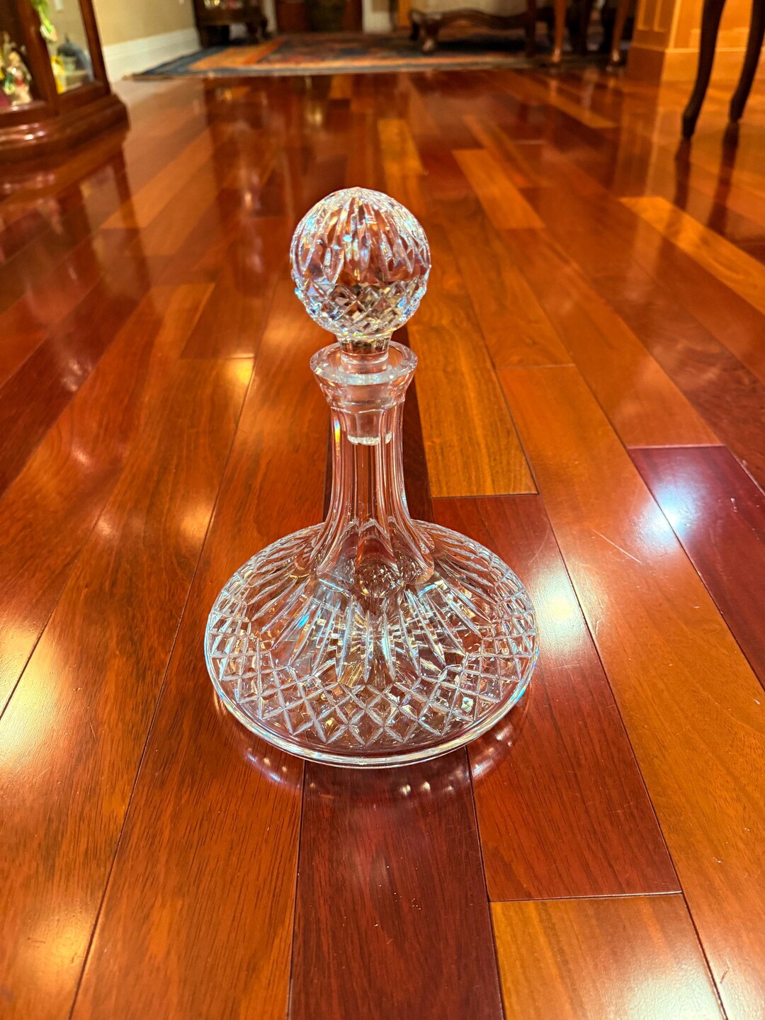 Large Vintage Waterford Crystal Ireland Claret Cut Wine Decanter With ...