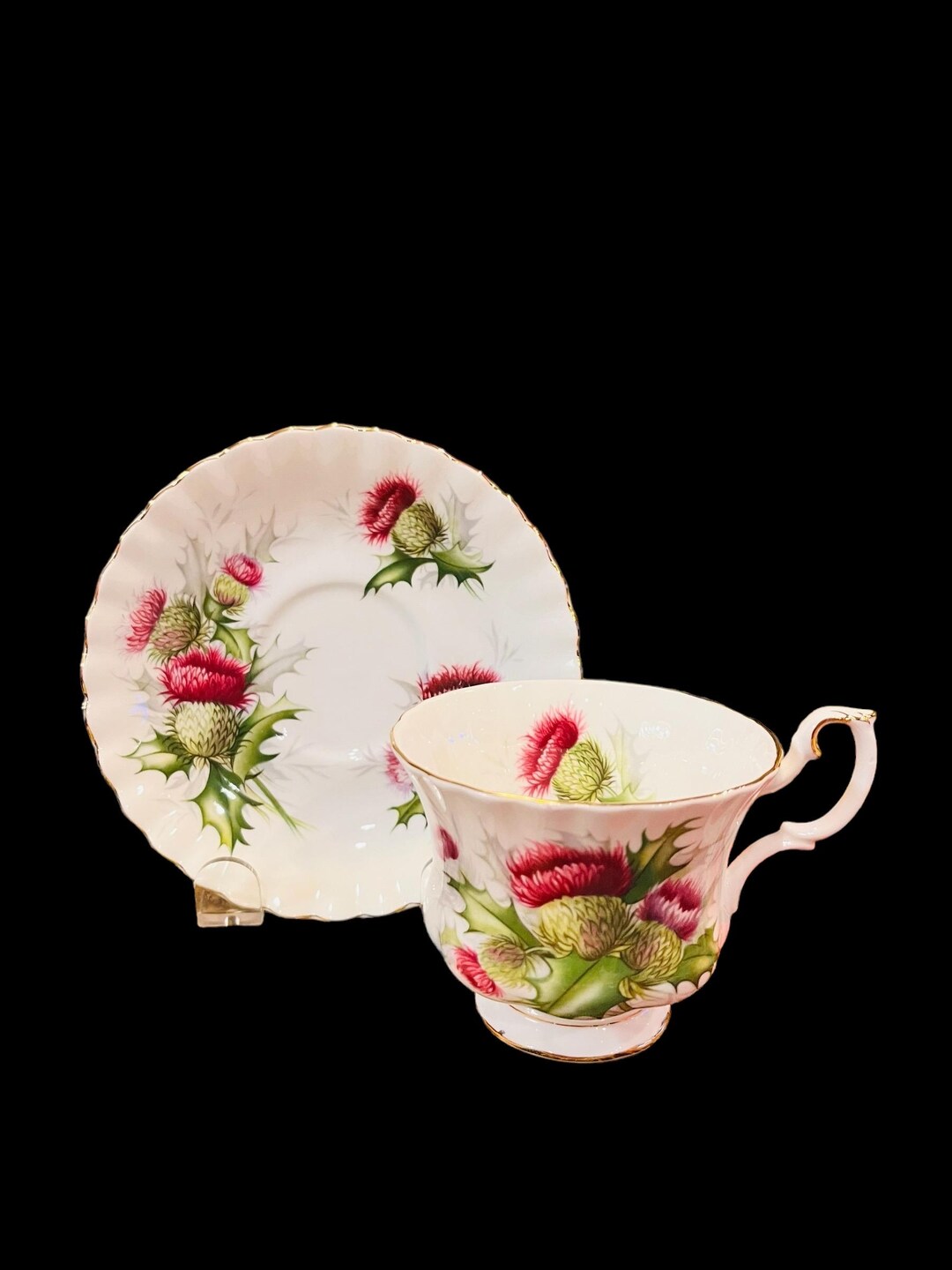 Price for Each… Royal Albert Highland Thistle Tea Cup and Saucer Bone ...