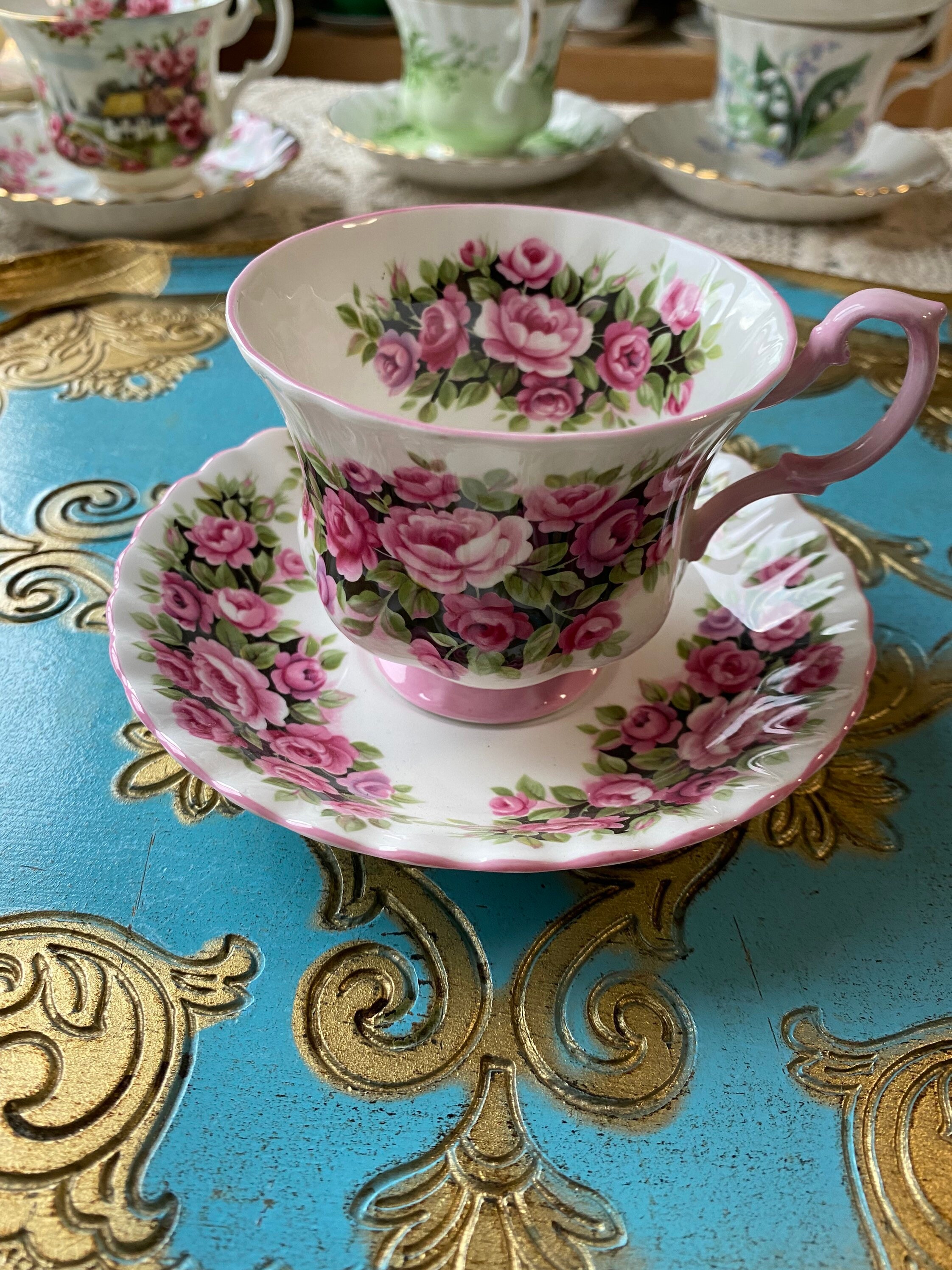Royal Albert Fragrance Series Rosa Pink Tea Cup and Saucer - Etsy