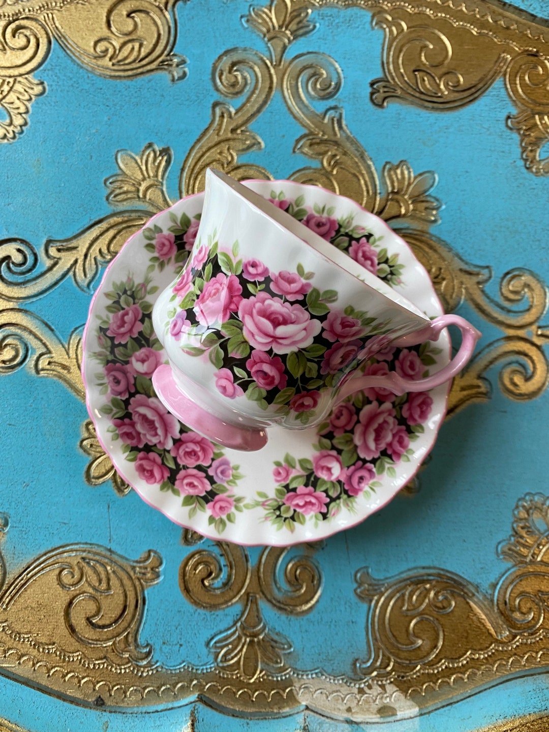 Royal Albert Fragrance Series Rosa Pink Tea Cup and Saucer Set Bone ...