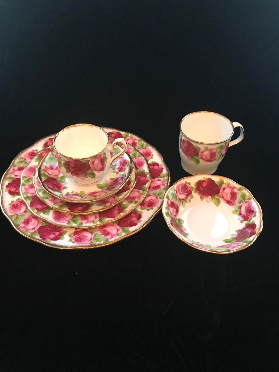 Beautiful Royal Albert Old English Rose Dinner Set, Pink Rose Dinner ...