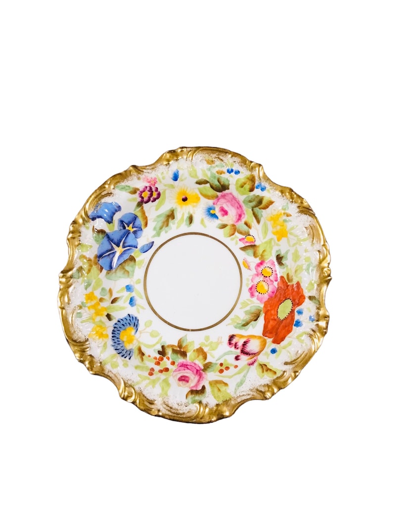 Rare Vintage Hammersley Queen Anne Hand Painted Pedestal Cake Stand 3. ...