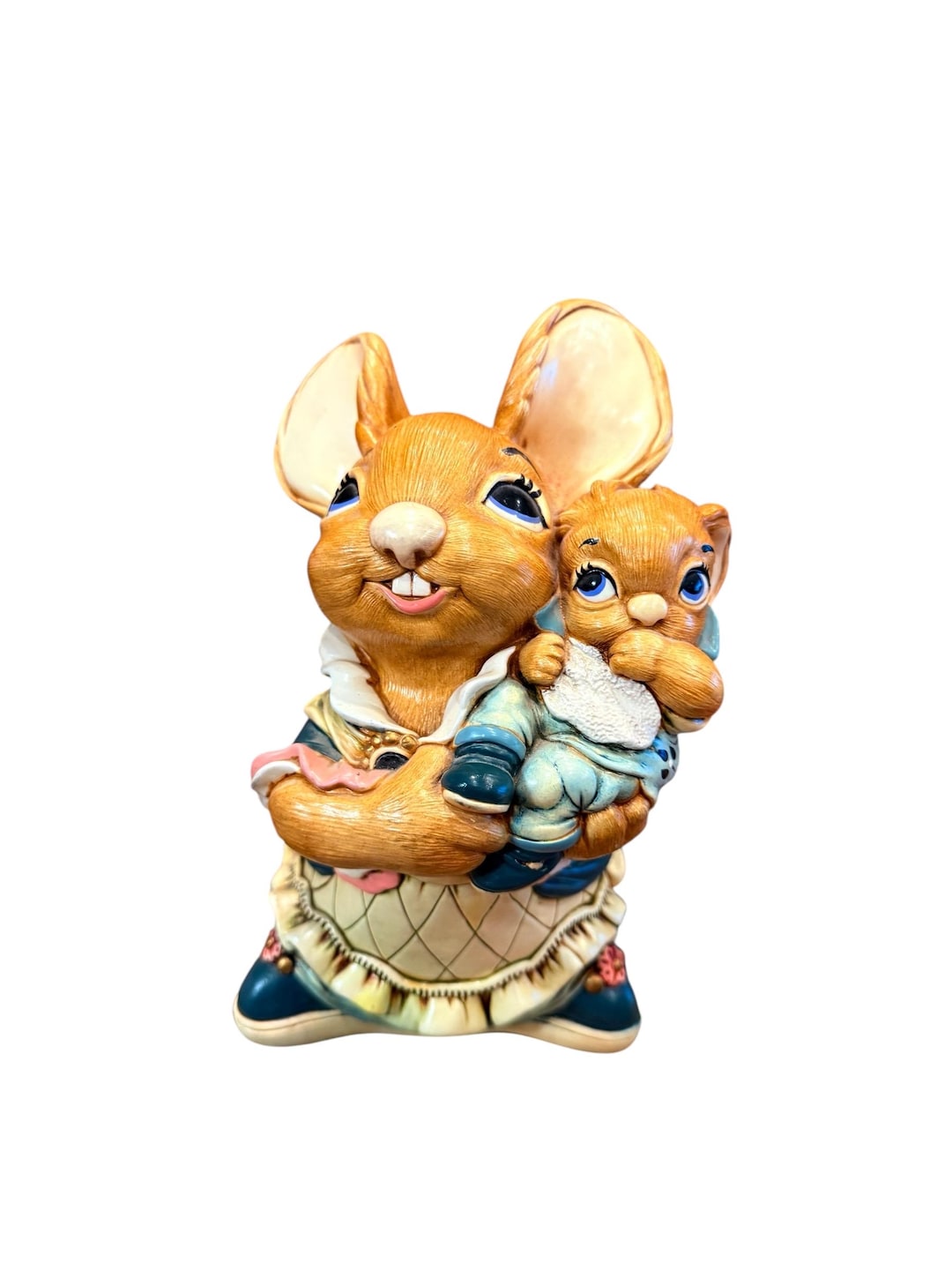 Vintage Large Pendelfin Rabbit “ Mother and Baby” Figurine England ...