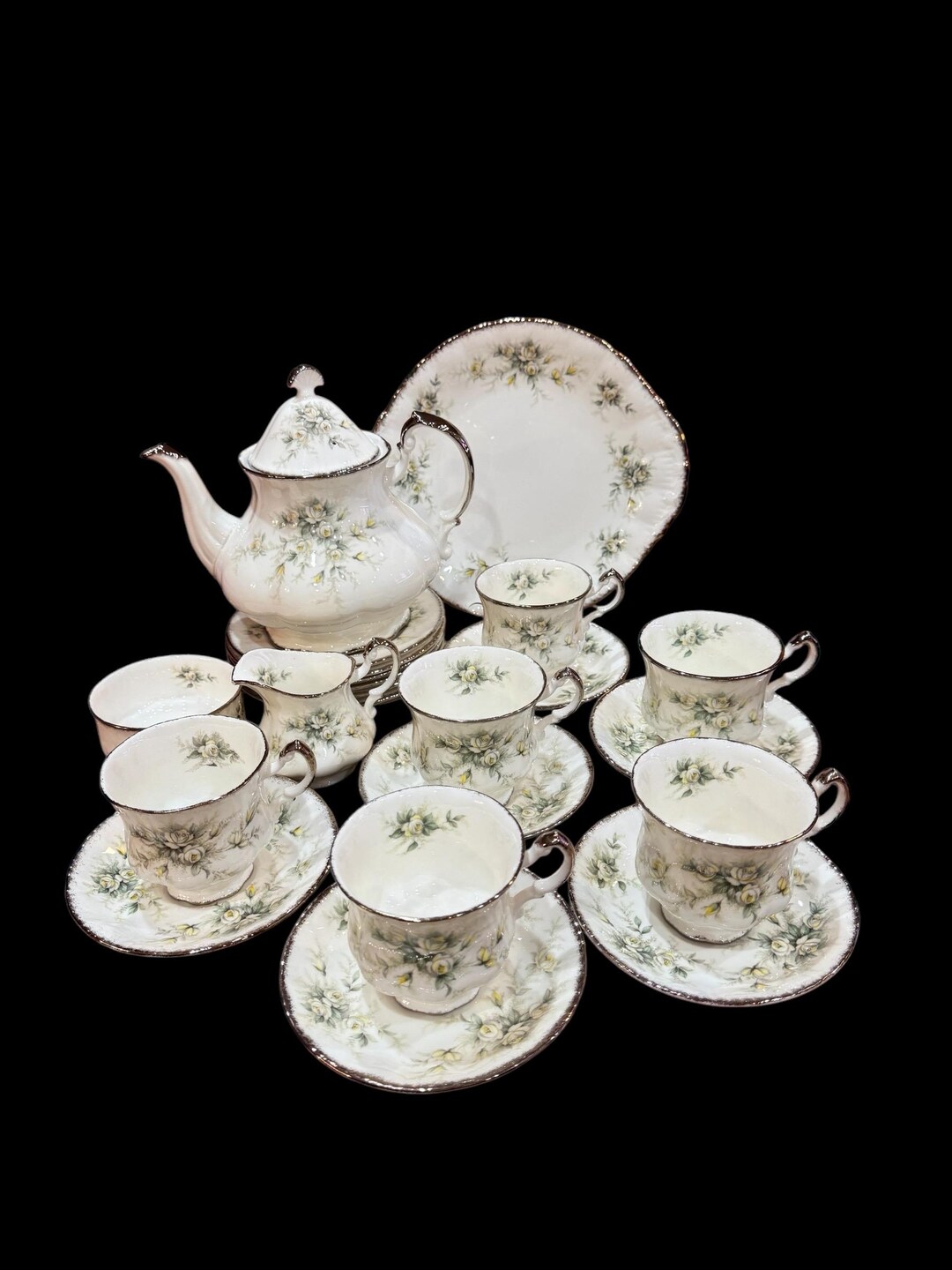 Paragon “first Love” Pattern 23 Pieces Afternoon Tea Set Bone China ...