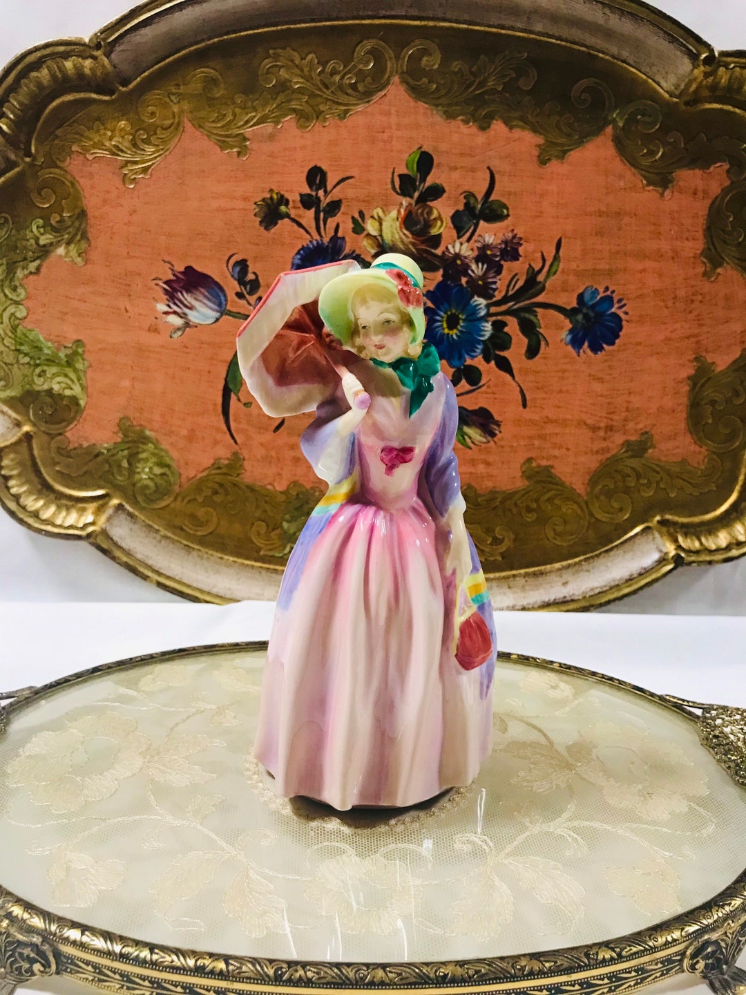 Royal Doulton Figurine miss Demure in Pink Dress Bone China England HN ...