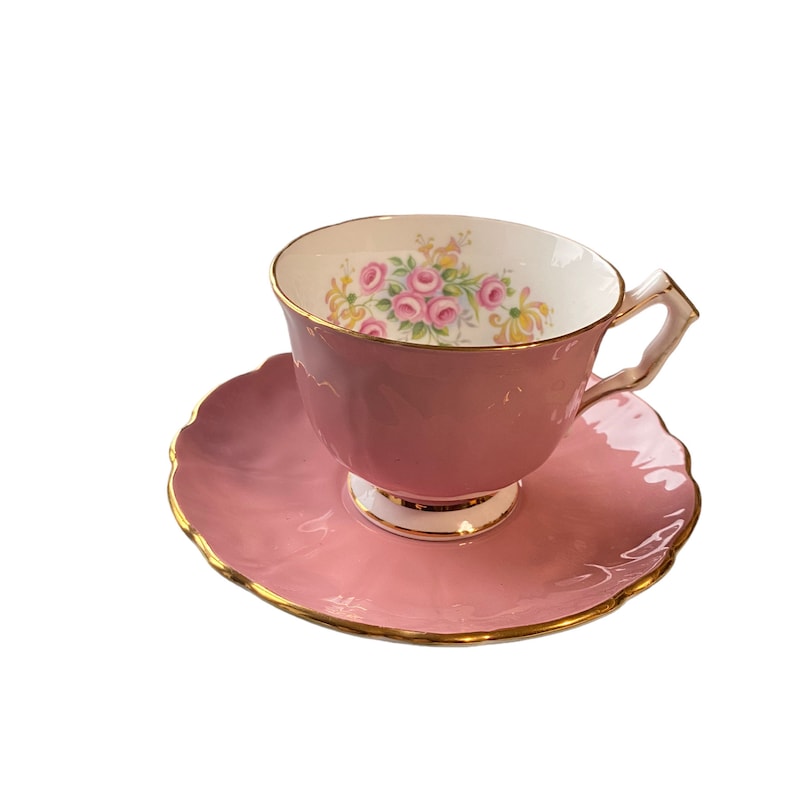 Pink Rose Tea Cup - Etsy