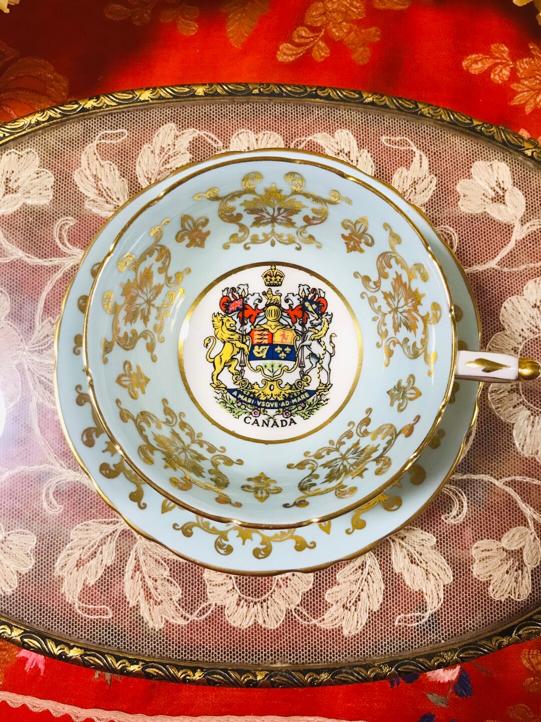 Vintage Double Warrant Paragon to Her Majesty the Queen Tea Cup and ...